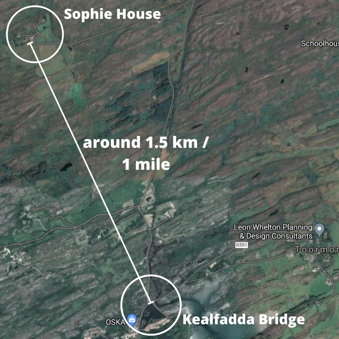 Sophie Toscan du Plantier: Map Analysis - by Paul Dettmann