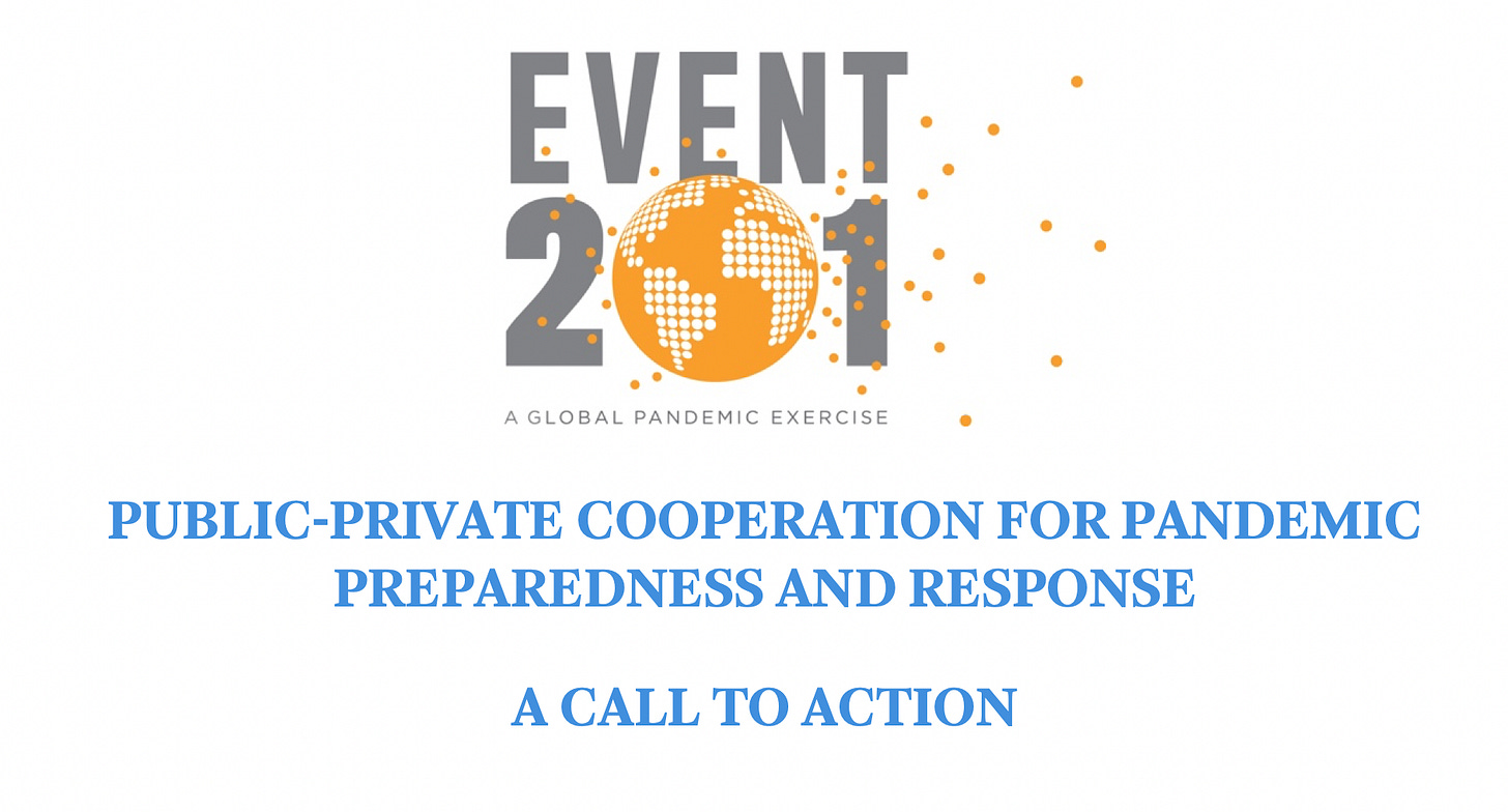 Event 201: organizers of WEF-Gates pre-Covid simulation warned of ...