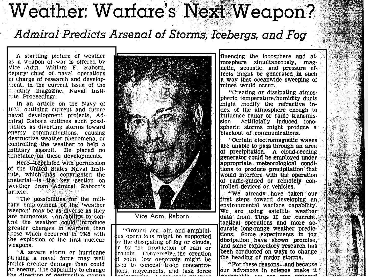 Rain-killing geoengineering is biggest reason for American drought ...