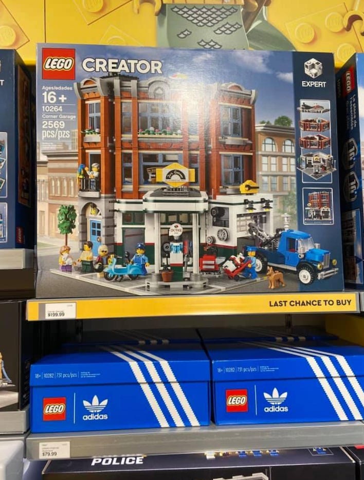 News: LEGO Corner Garage marked Last Chance to buy in some markets