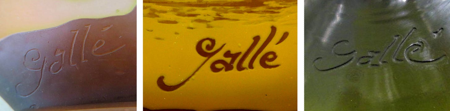 The Gallé signatures on glass after 1904 : a tentative chronology (part ...