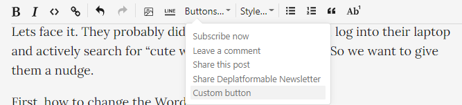 StackHacks - Customize Call To Action Buttons in SubStack - Wording and ...