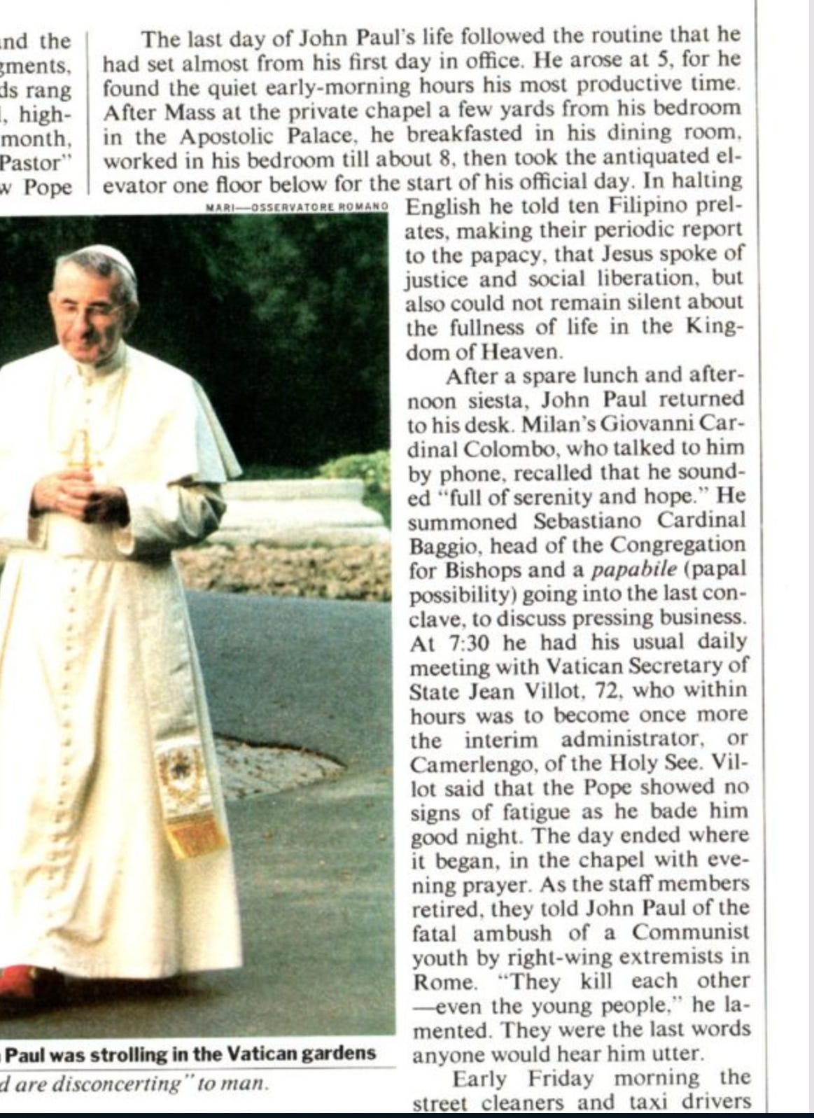 Fr. Murr, Cardinal Baggio, and Time Magazine