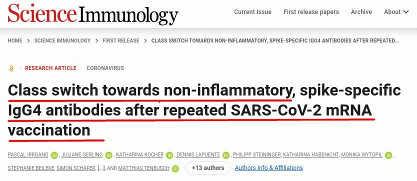 Booster-Caused IgG4 Immune Tolerance Explains Excess Mortality and ...