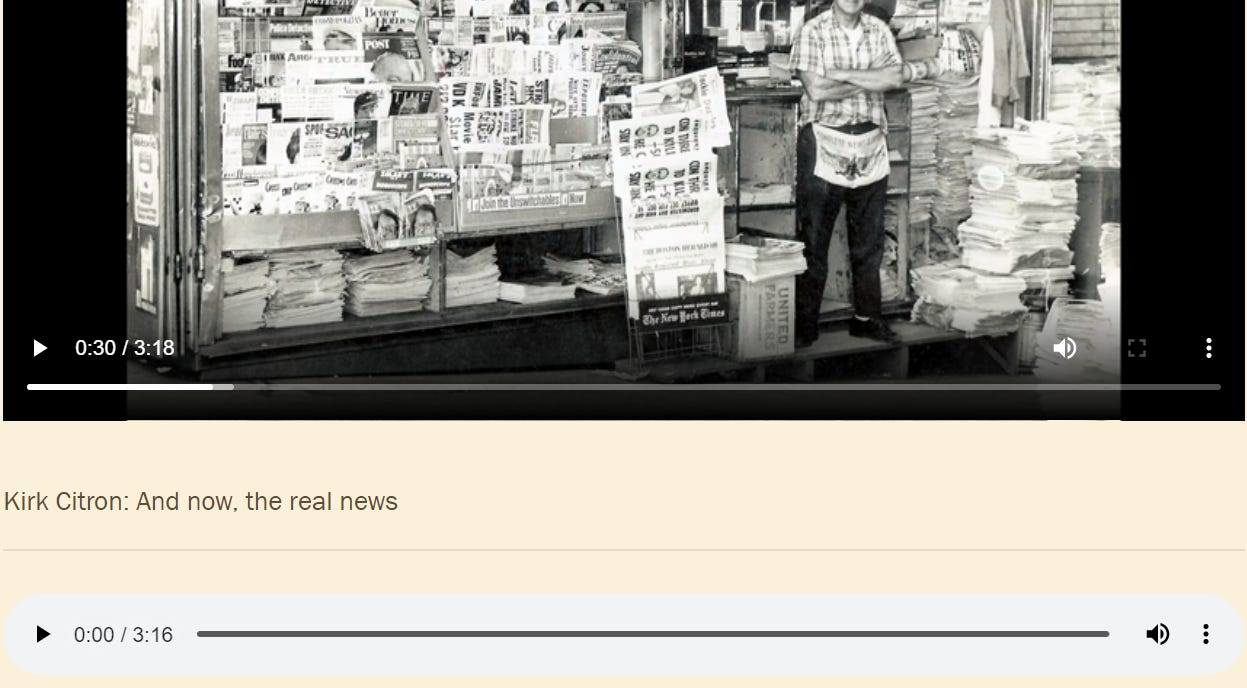 "And now, the real news"