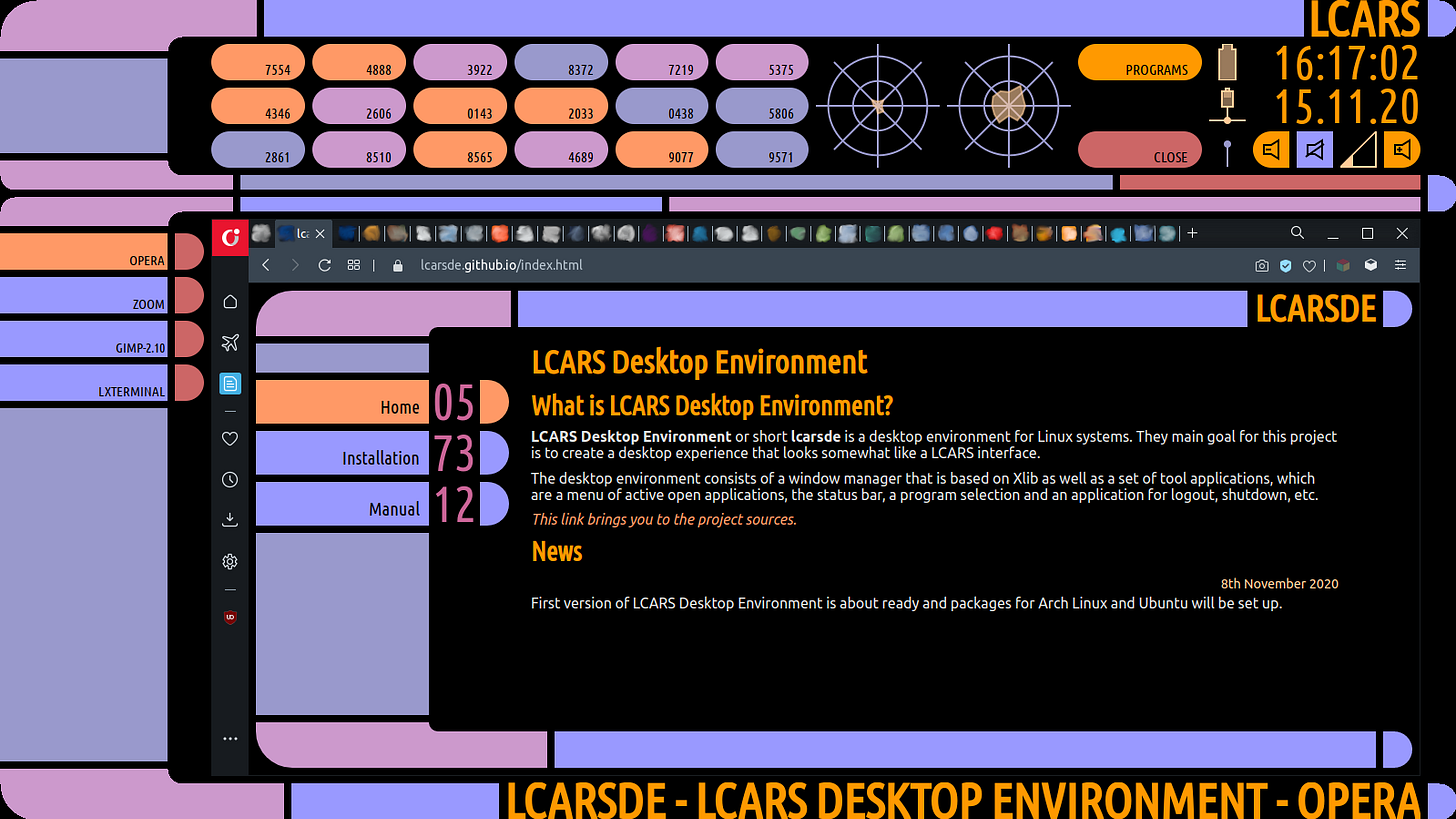 Make Linux look like Star Trek LCARS - by Bryan Lunduke