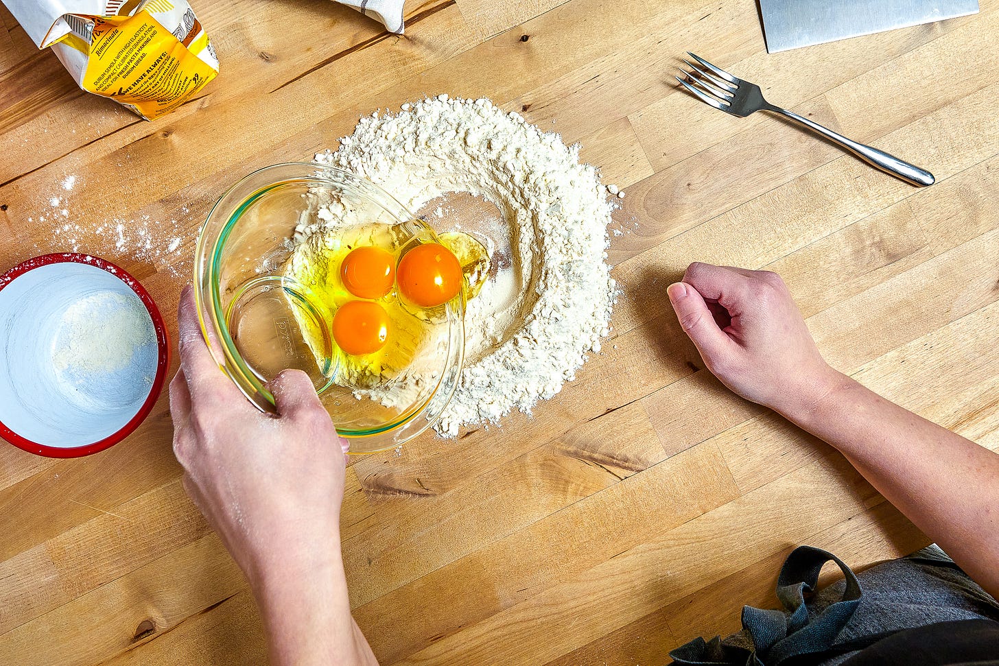 how to make pasta dough - by Meryl Feinstein