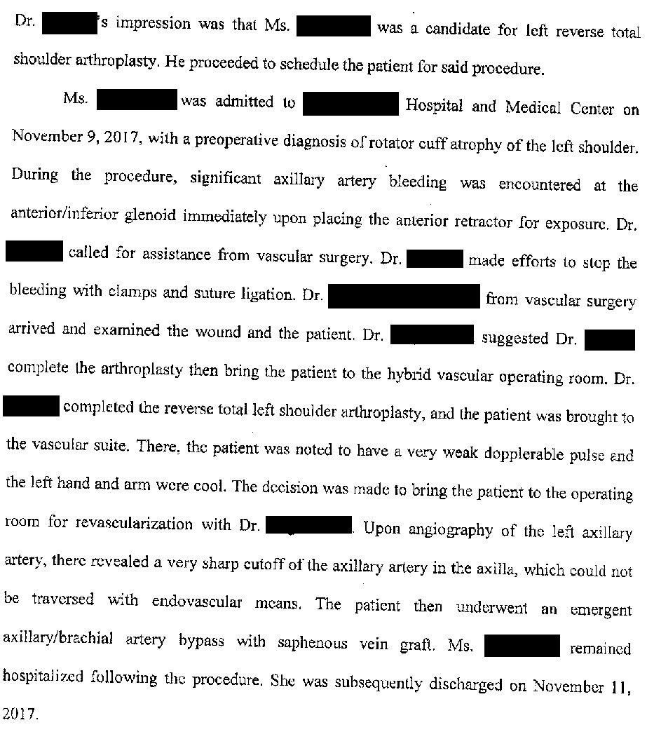 Axillary Artery Injury - by Med Mal Reviewer
