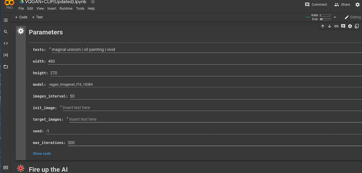 Generating AI Art from Text with Google Colab