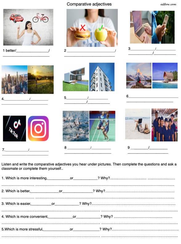 Comparative adjectives - by Peter Snashall