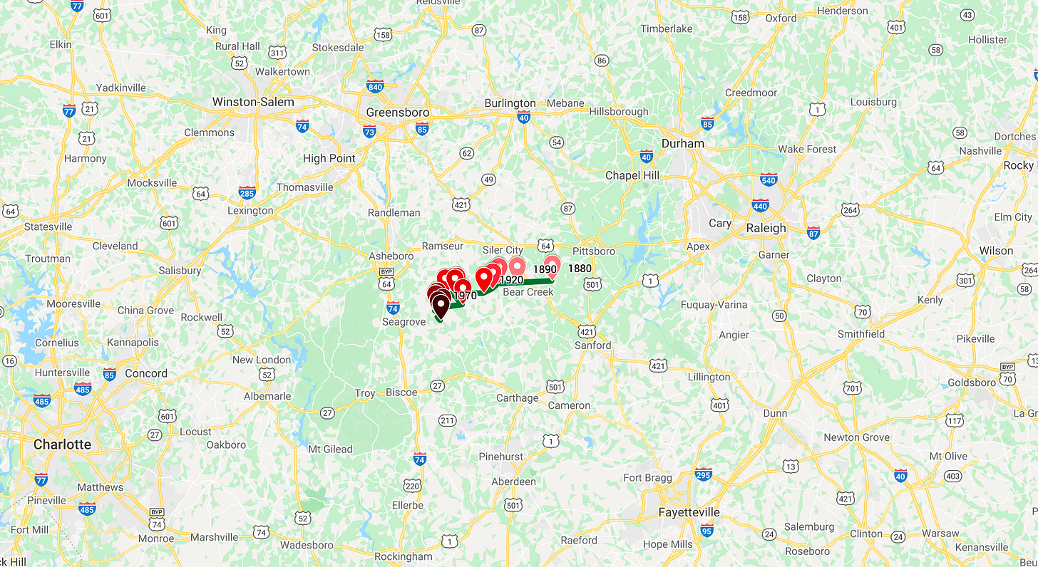 Finding the exact center of North Carolina