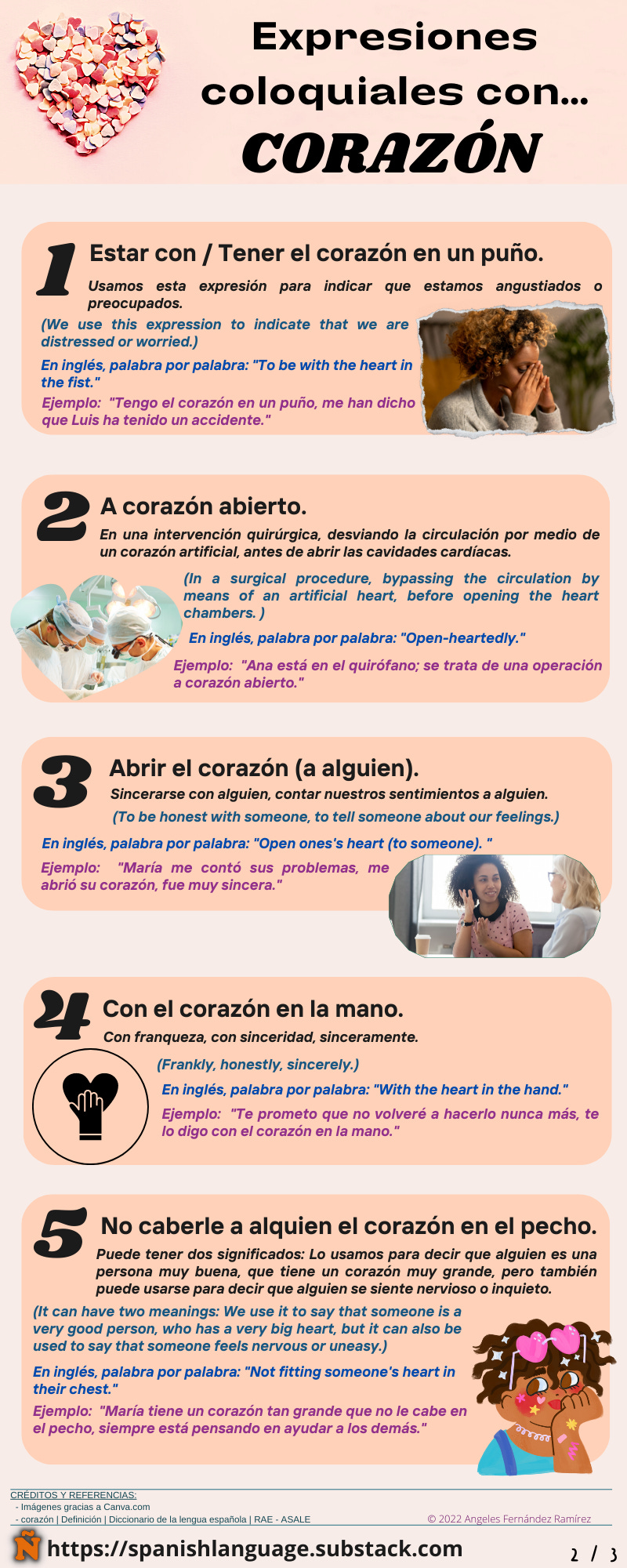 Usos y Expresiones de la palabra “CORAZÓN” en español. (#002)