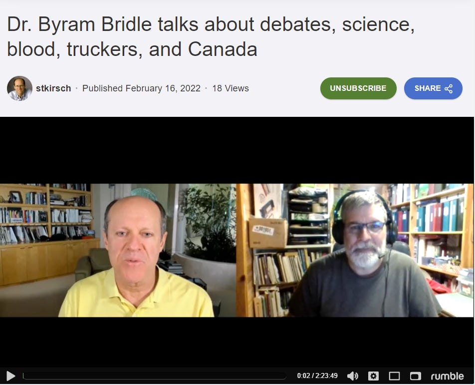 My interview with Dr. Byram Bridle