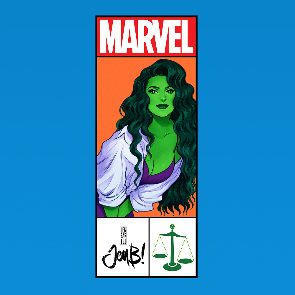 She-Hulk Covers 💚 - by Jen Bartel - JENBARTEL.CLUB 🌈