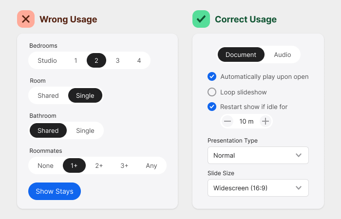 When to Use Segmented Switches on Your UI - by Anthony