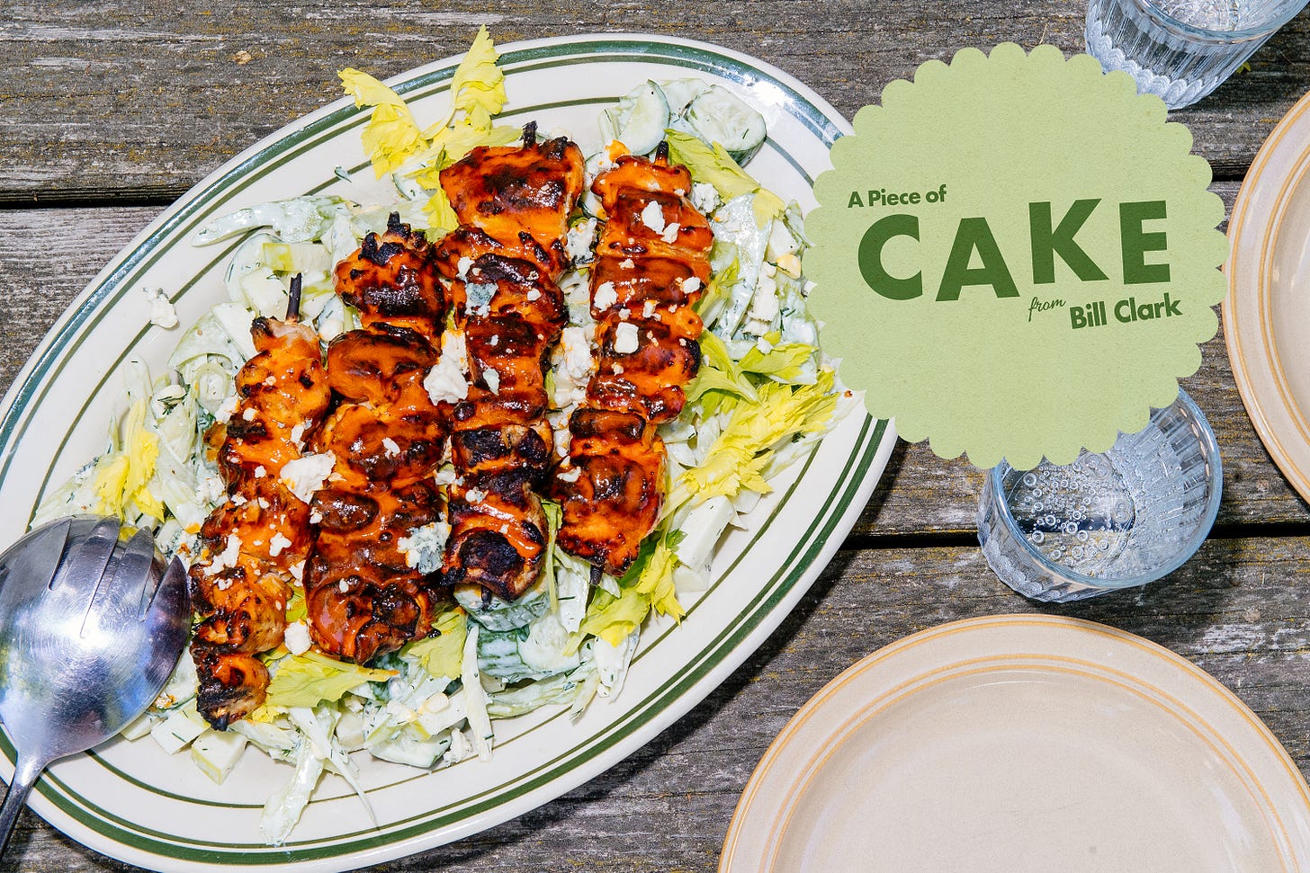 Grilled Buff Chicken Skewers and Celery Salad: A Piece of Cake #27