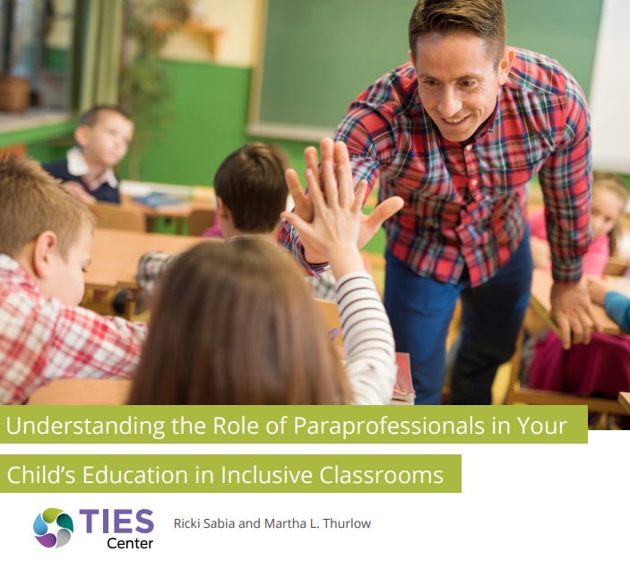 The Role of Paraprofessionals in Inclusive Classrooms
