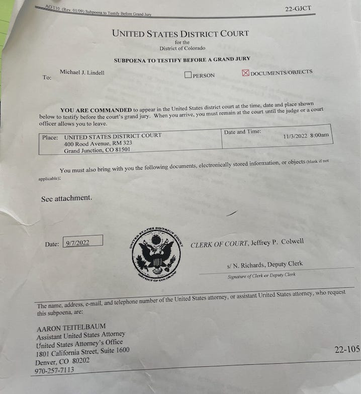 Exclusive: Mike Lindell's FBI Subpoena Is Here!