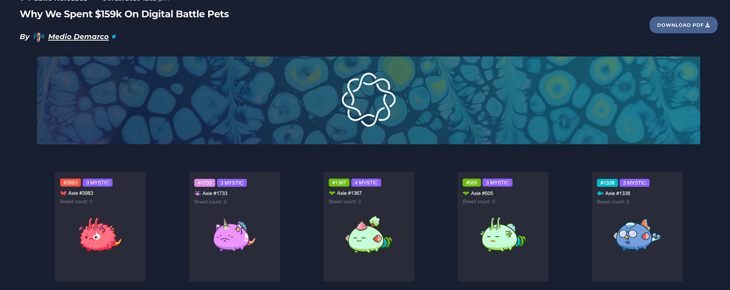 Axie's 2020: Rise Of A Nation - by Axie Infinity