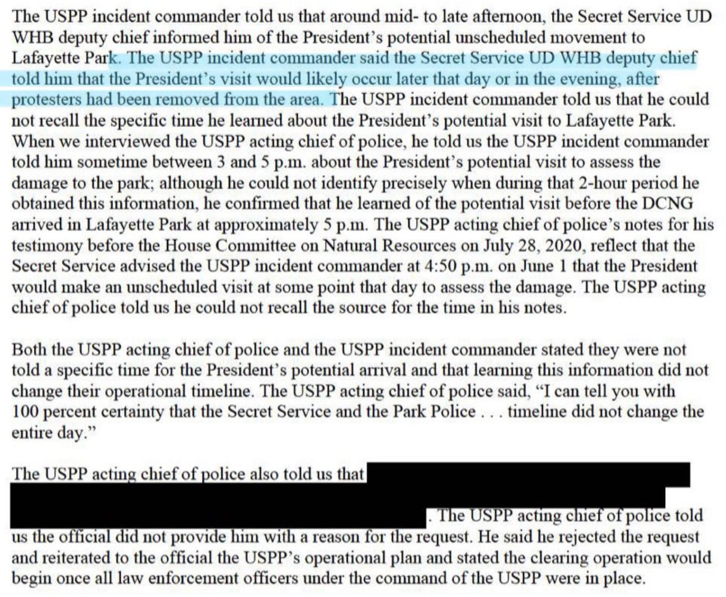 Reading the Park Police IG Report More Closely