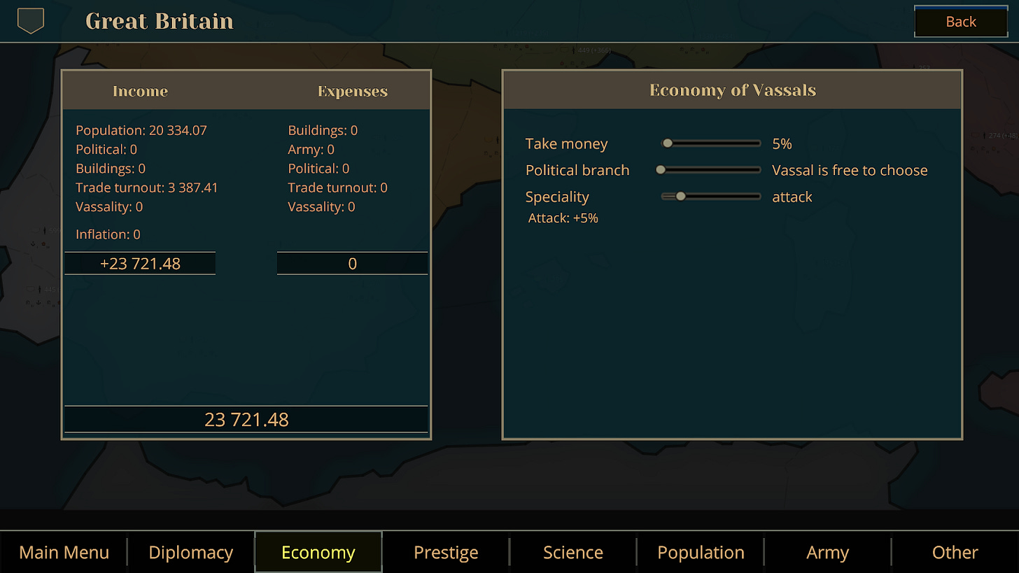 Warnament Dev Update #2: Political Institutions & Map Lenses