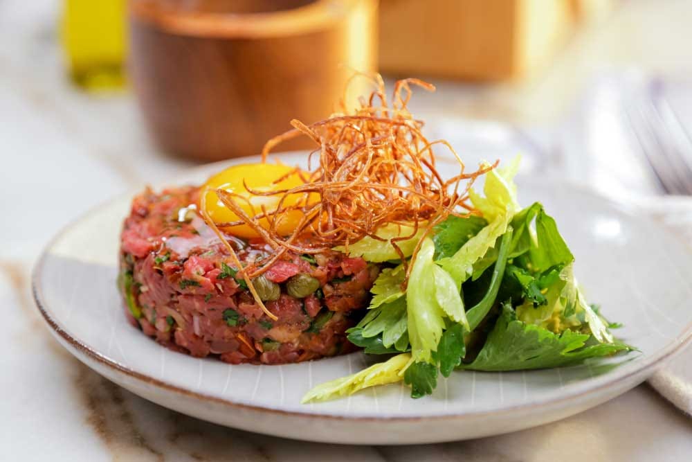 Learn to Mince with this Beef Tartare with Frizzled Shallots Recipe ...