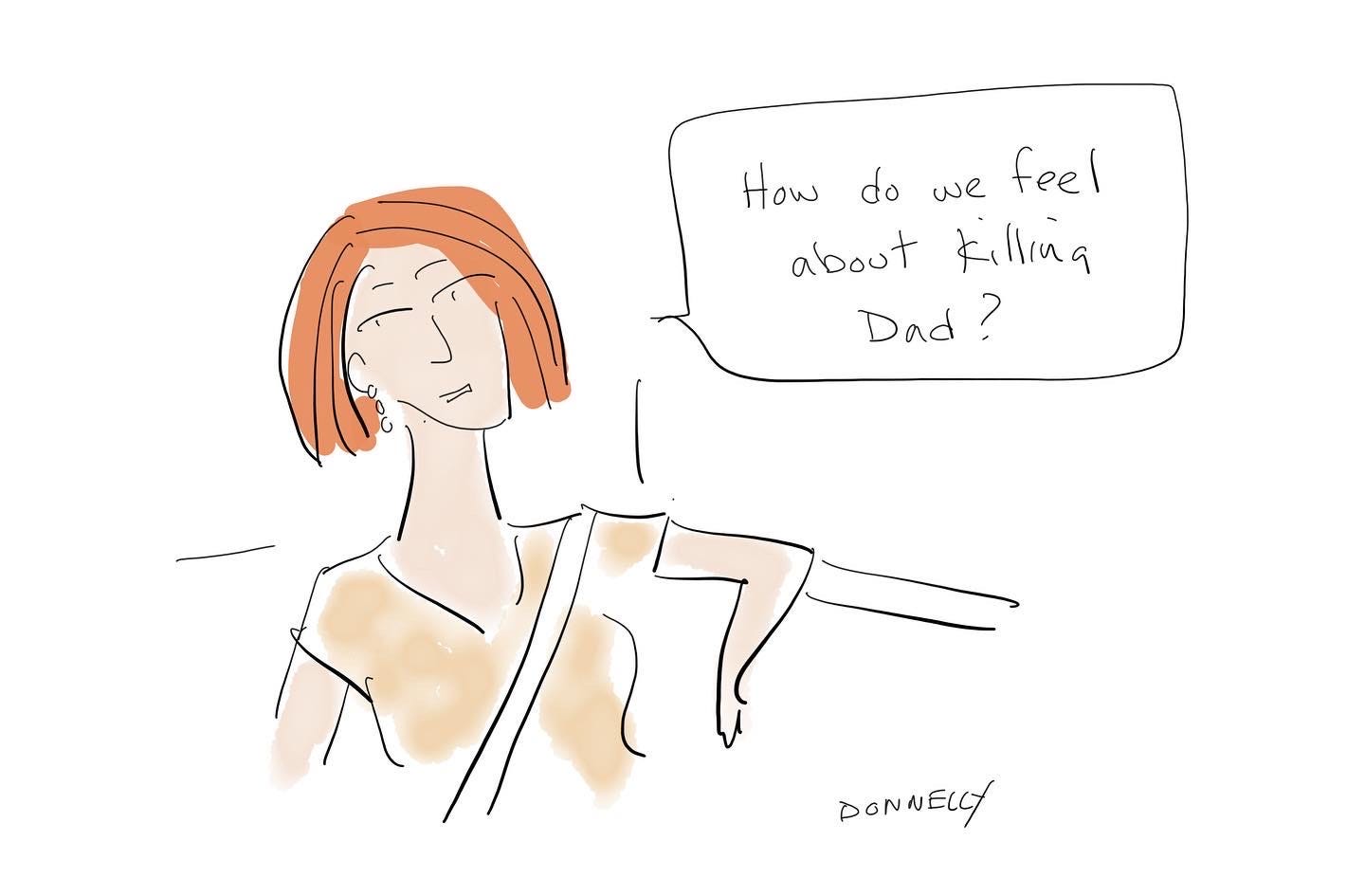 Drawing The Season Finale of Succession - by Liza Donnelly