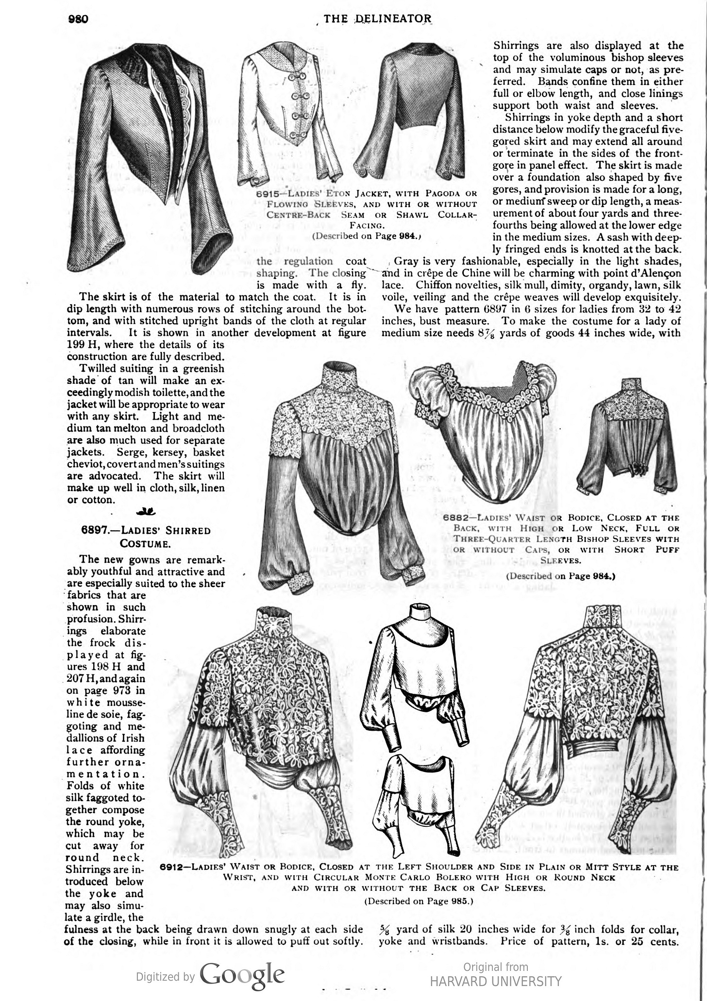 Sleeves: 1900 to 1910, Part 1 - by Paula Bates