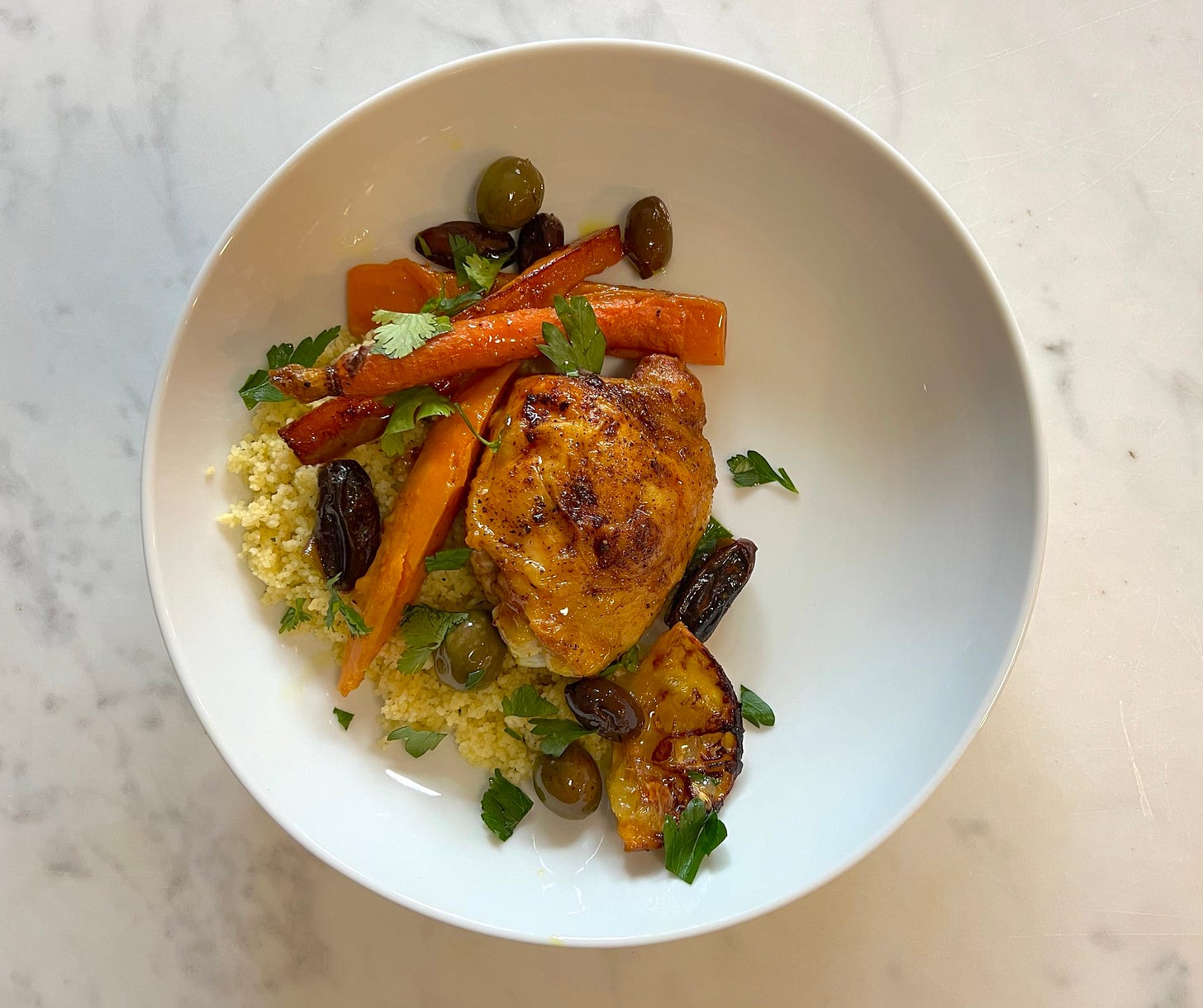 A sheet-pan "tagine" recipe for a weeknight trip to Morocco