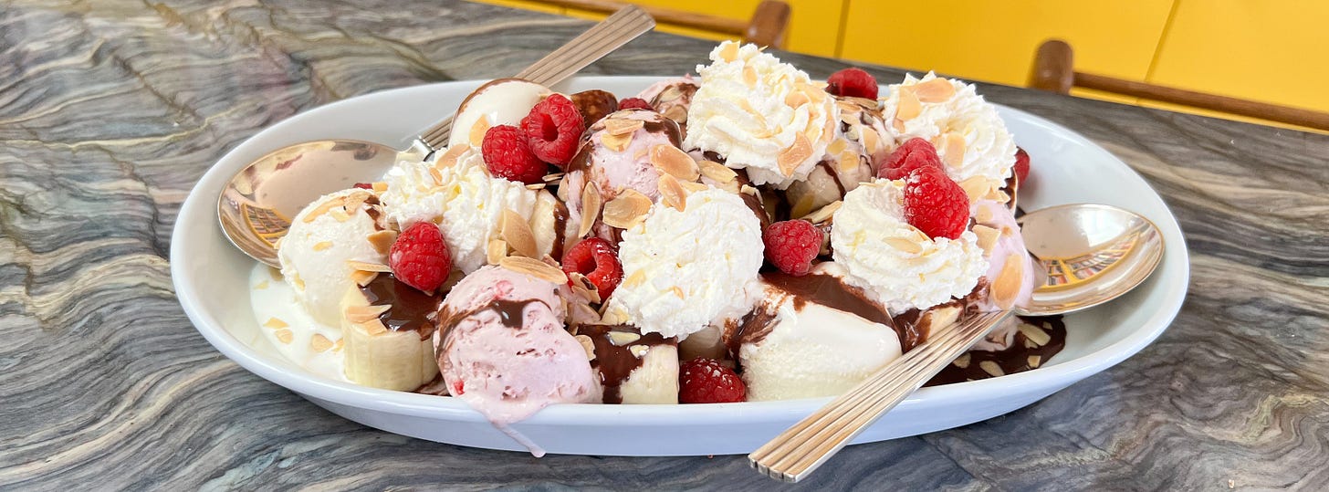 One Banana Split, Many Spoons, No Rules
