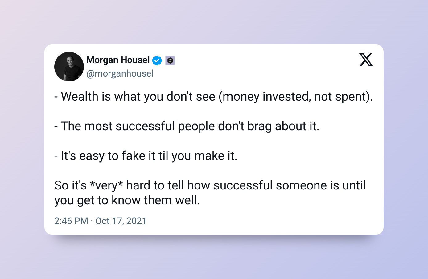 13 of the Best Tweets About Wealth - by Anonymous