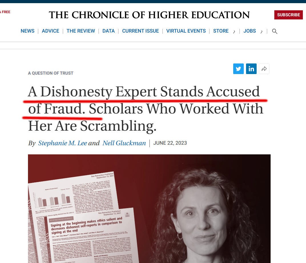 Harvard Ethics Expert Caught Committing Academic Fraud