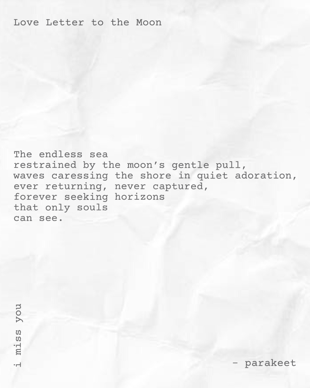 Love Letter to the Moon - Parakeet’s Substack
