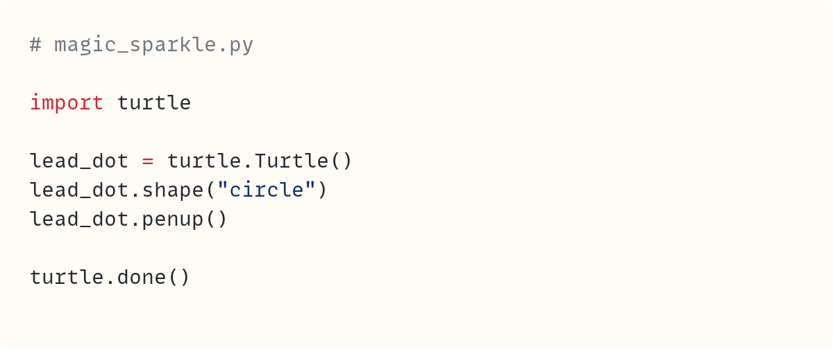 A Touch of Randomness Makes The Magic Sparkle • A Python `turtle` Animation