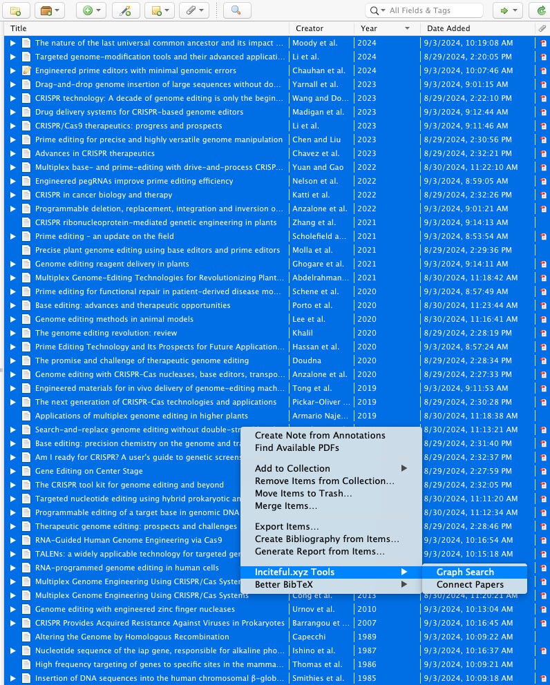 Inciteful+Zotero to find relevant literature