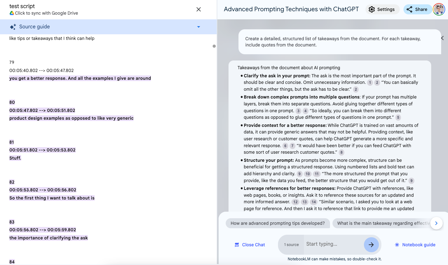 How I used NotebookLM & ChatGPT to summarize my talk