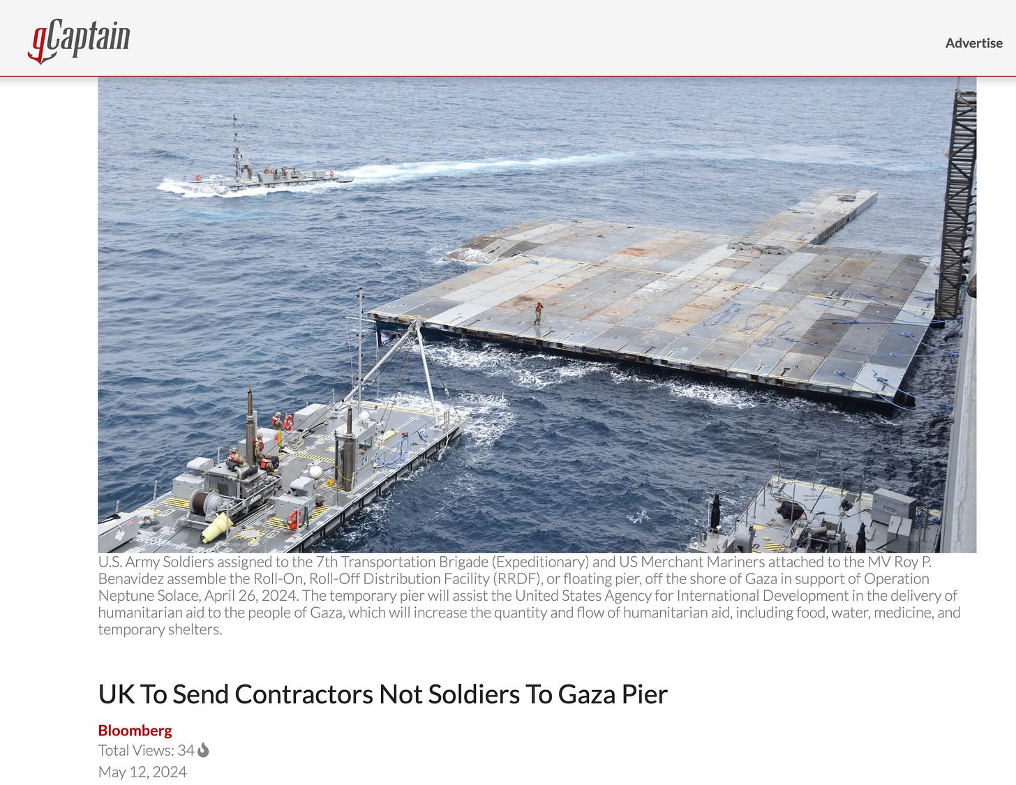 The right way to do the Gaza Pier - by ColonelRETJohn Mills