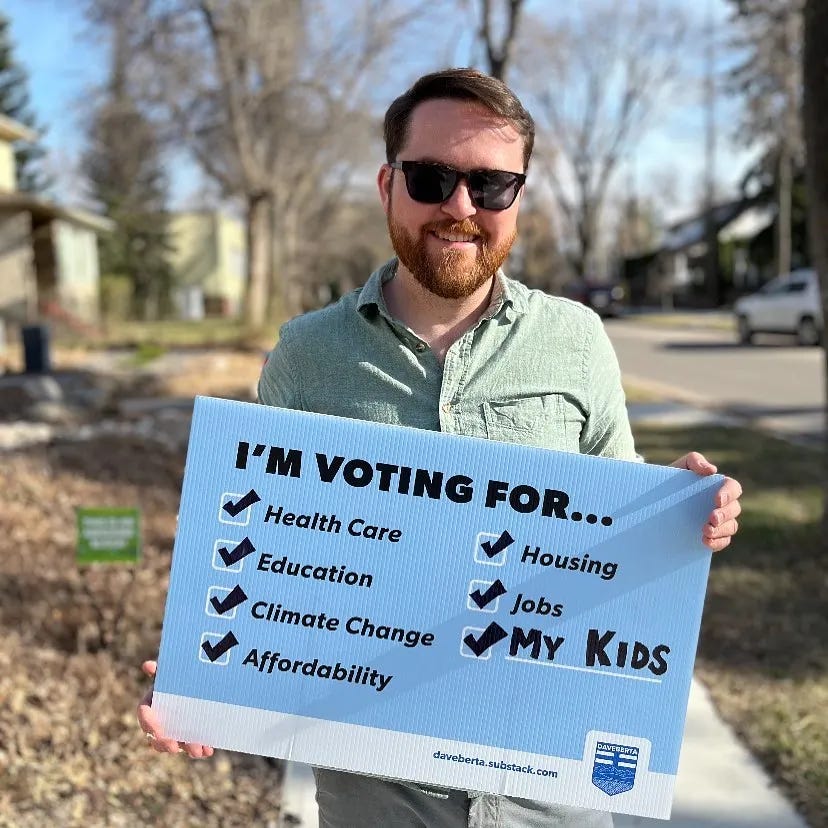 Get a limited-edition Daveberta election lawn sign