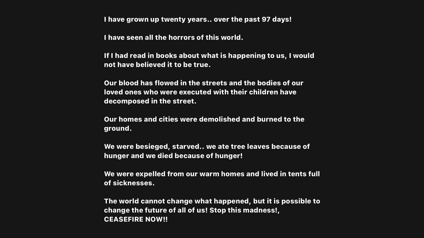 Bisan Owda, a Gazan voice - constance