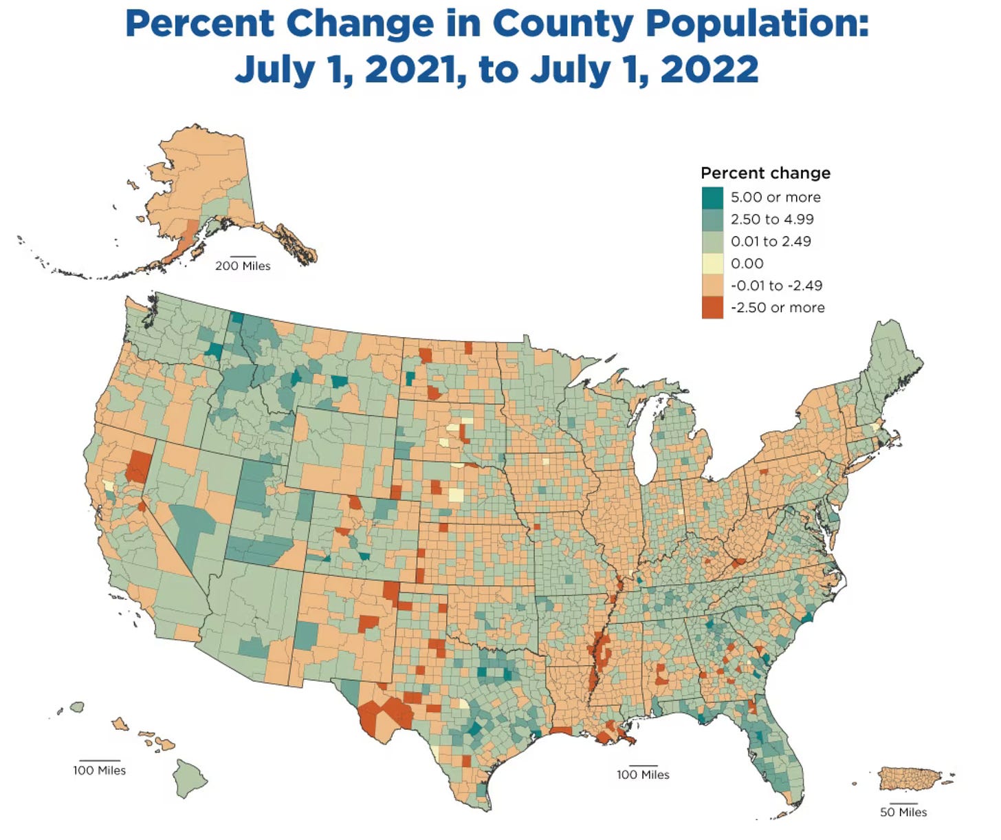 Almost half of American counties have shrinking population
