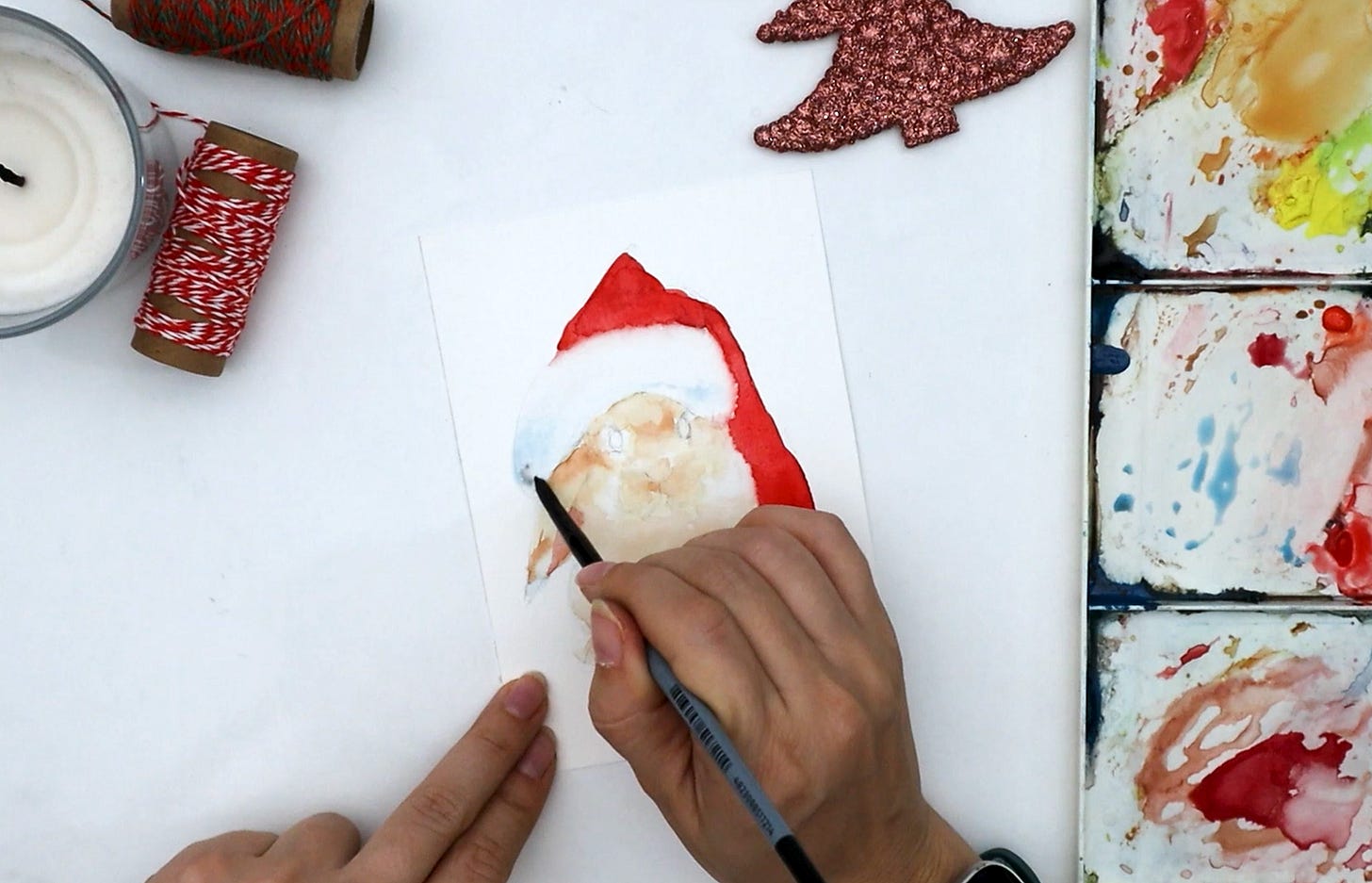 24 watercolor ideas for Christmas - by Yana Shvets