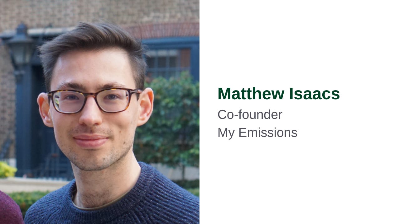 Matthew Isaacs: “In 2050, everyone will be carbon literate”