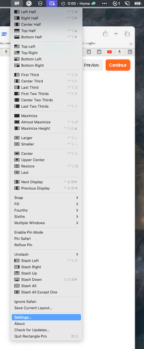 Using Rectangle Pro to Organize Desktop Window Chaos