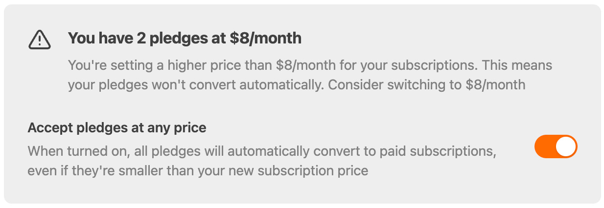 Using Pledges on Substack - Linda's Substack