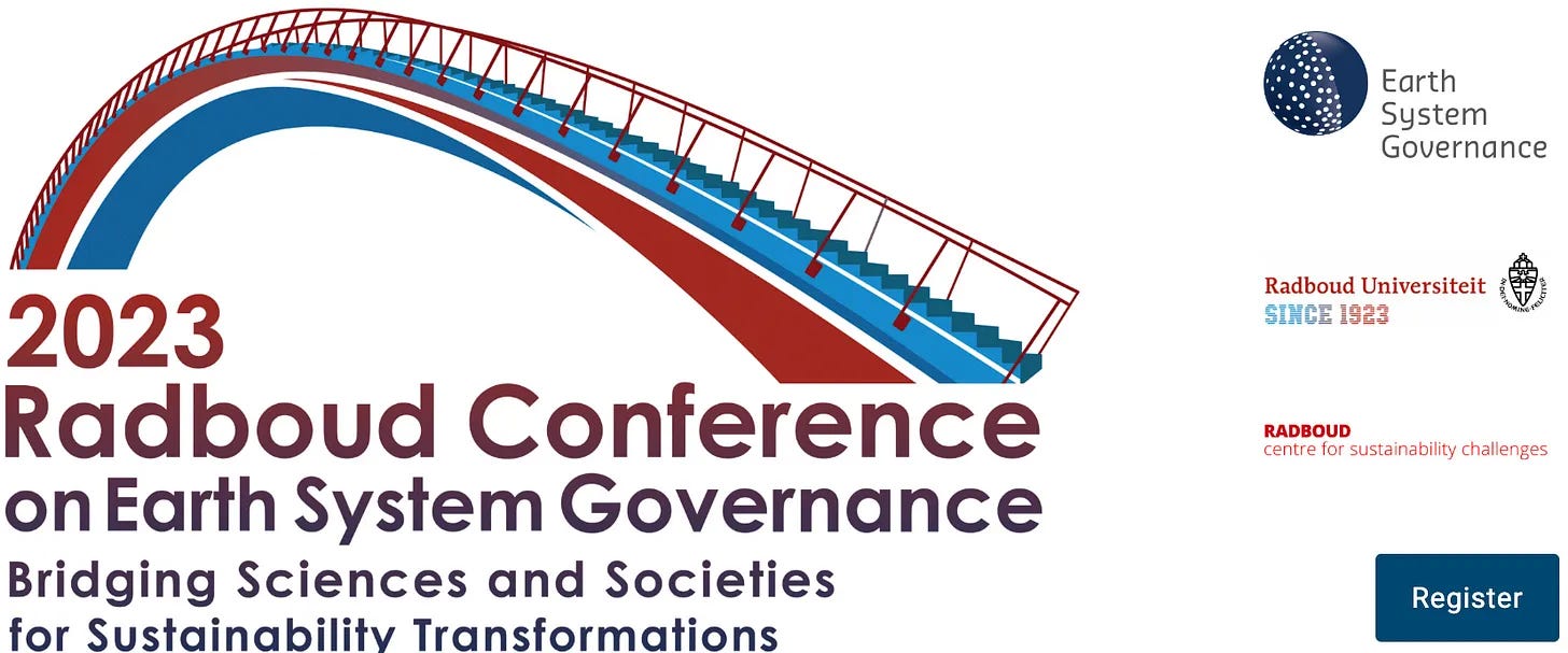 Earth System Governance 2023 - Call for volunteers