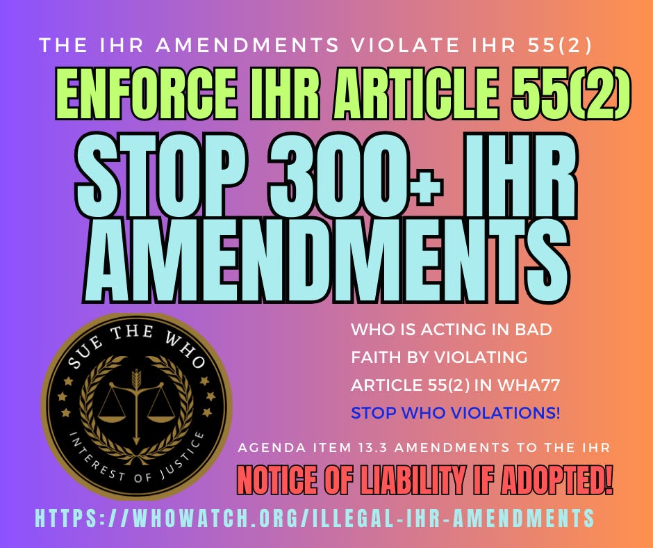 IOJ Rebuts WHO On Their Violation Of IHR Article 55 | No WHO, You Are ...