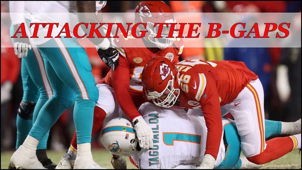 Attacking the B-gaps in Protection with the Kansas City Chiefs.