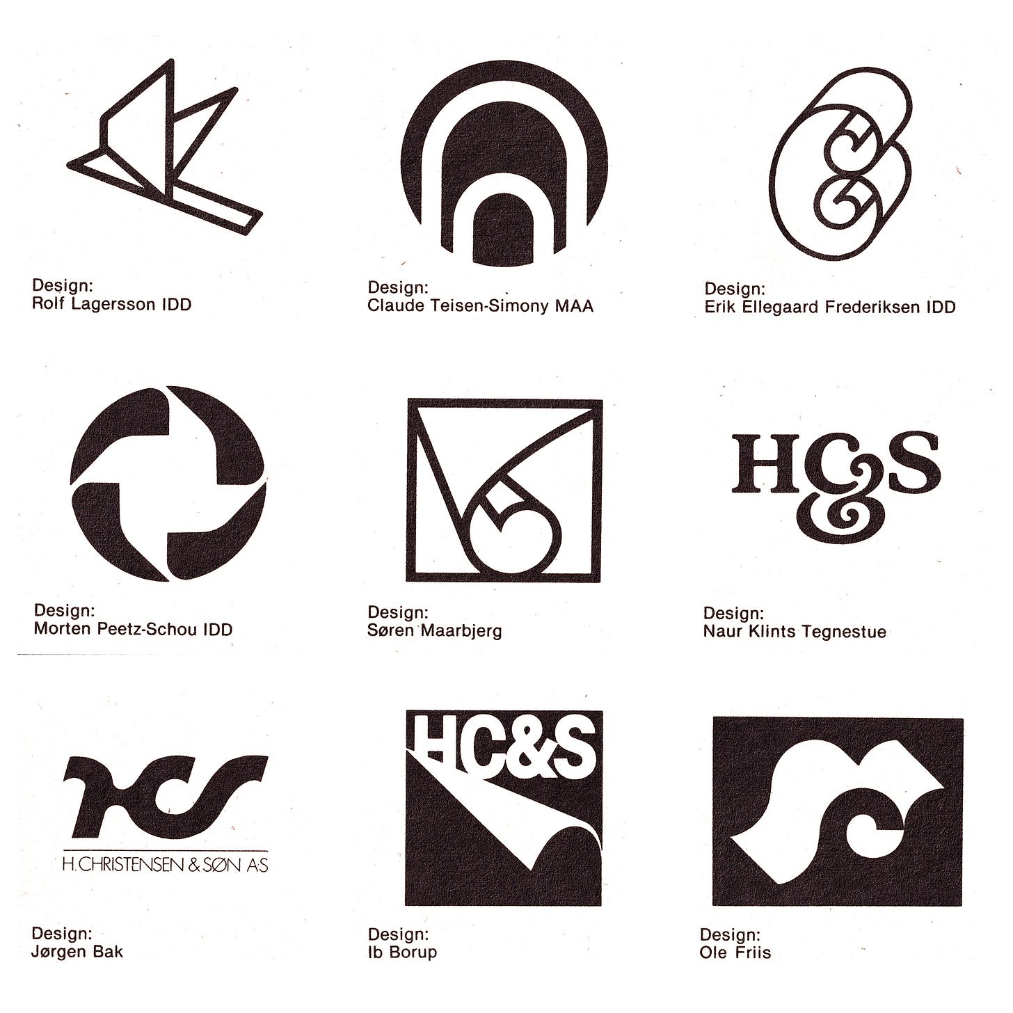 H.Christensen & Søn by Ole Friis, 1980 – Logo Histories