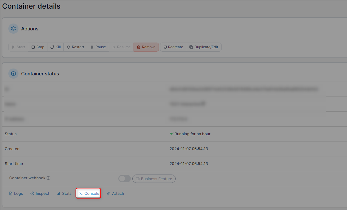 Portainer - Why the console button doesn't work sometimes and how to fix it