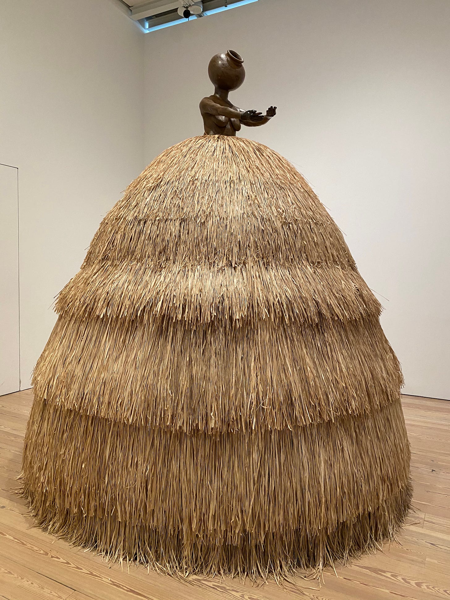 Stoneware, Steel, Raffia, Slip - by Sumitra Mattai